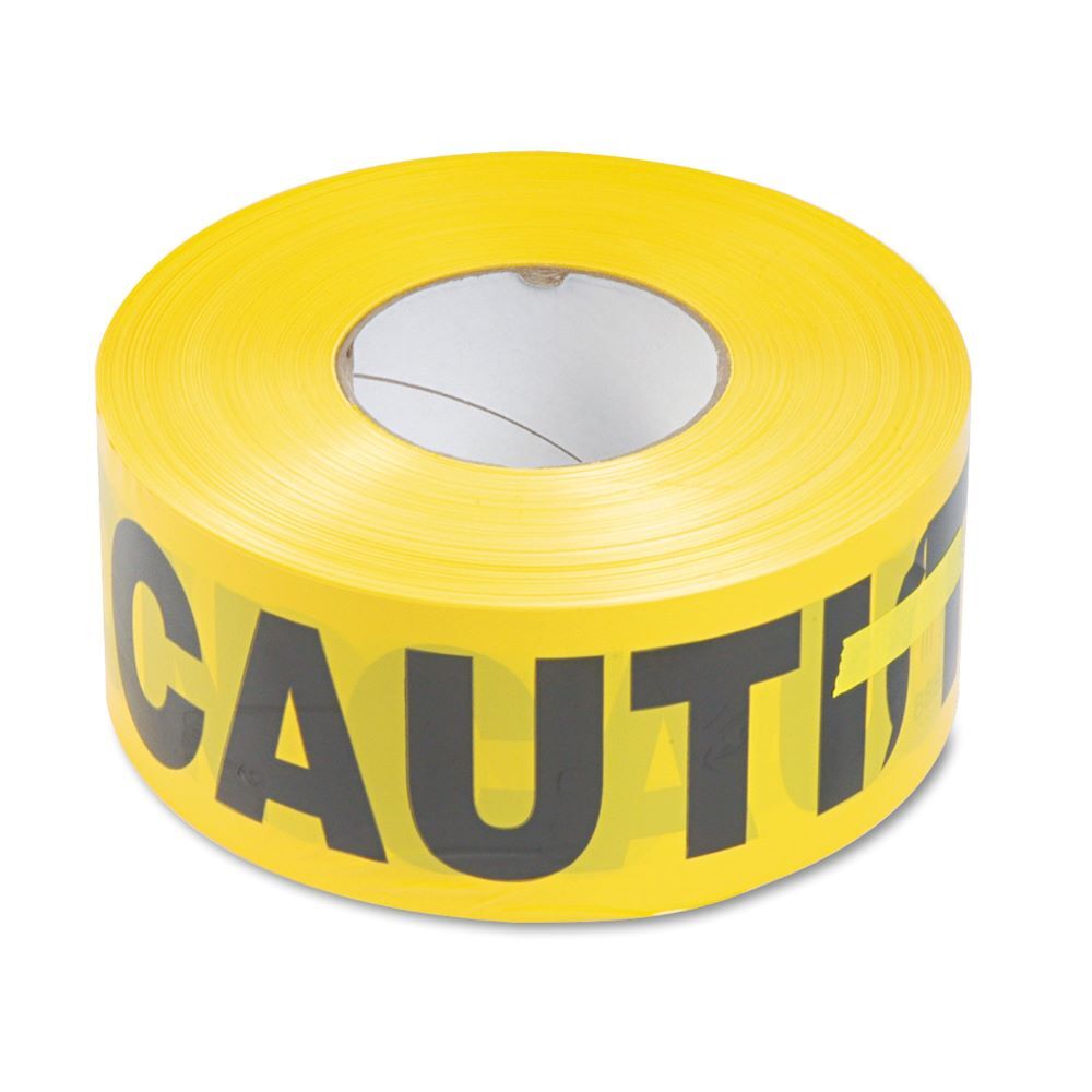 Caution Barricade Safety Tape, 3" X 1,000 Ft, Black/Yellow | Wurth USA