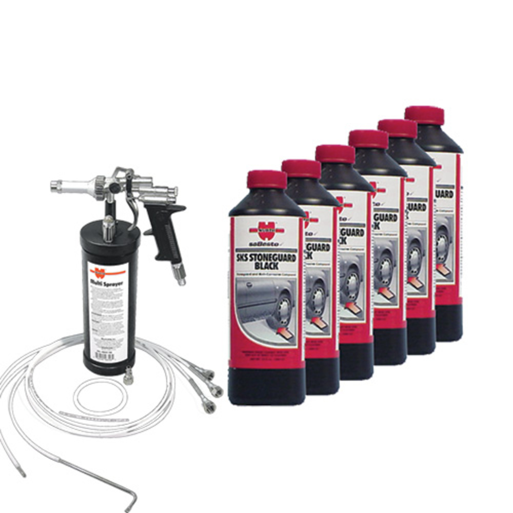 6 SKS Stone Guard Black with Multi Sprayer Spray Gun Package Deal ...