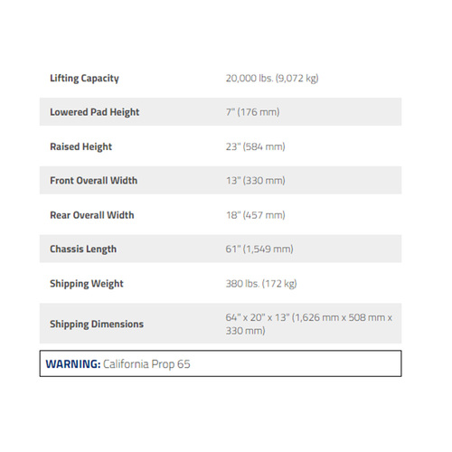 RFJ-10TL / 10 Ton Long Frame Floor Jack | Wurth USA
