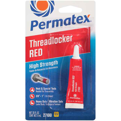 Permatex High Strength Threadlocker Red, 6ml | Wurth USA