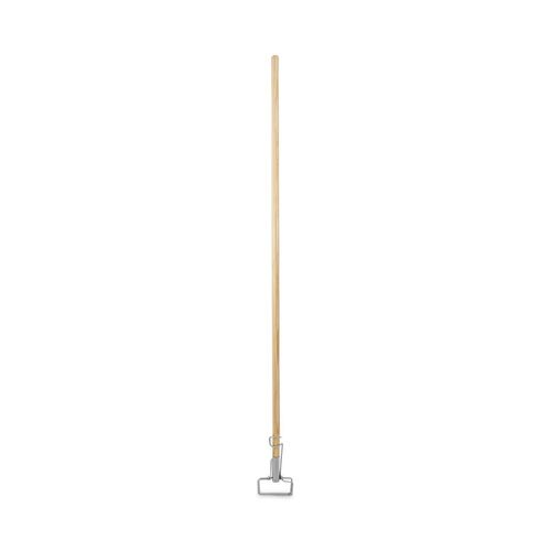 Spring Grip Metal Head Mop Handle For Most Mop Heads, Wood, 60 ...