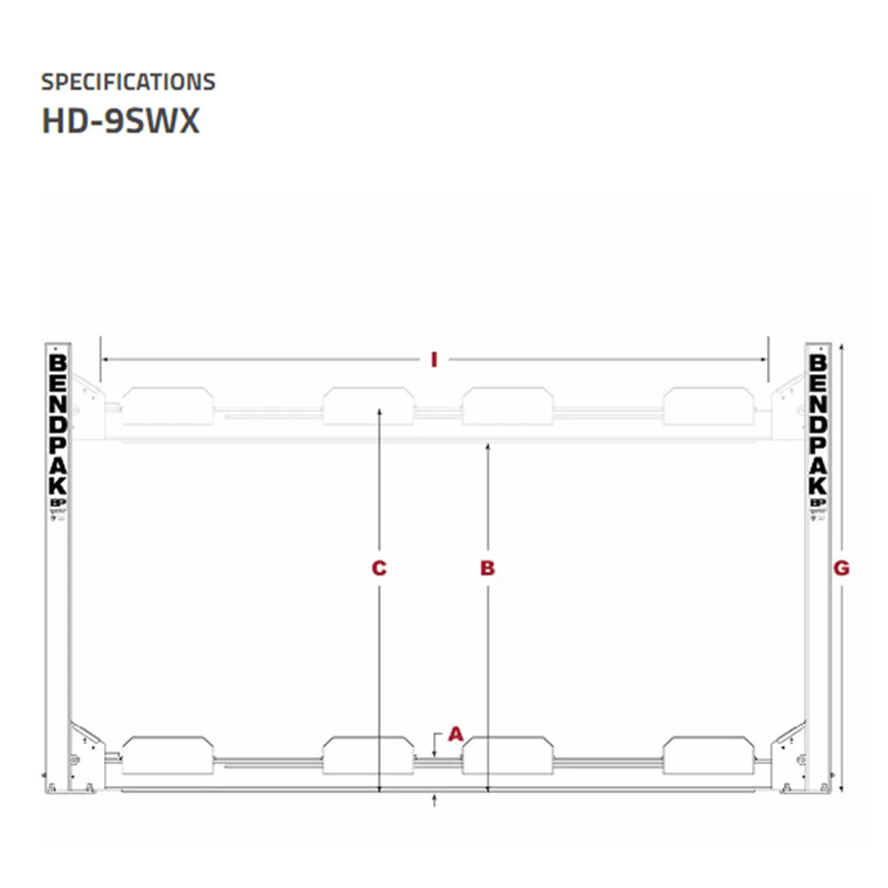 Hd-9SW / 9,000lb Capacity 4 Post Dual Platfrom Lift - Wide Base ...