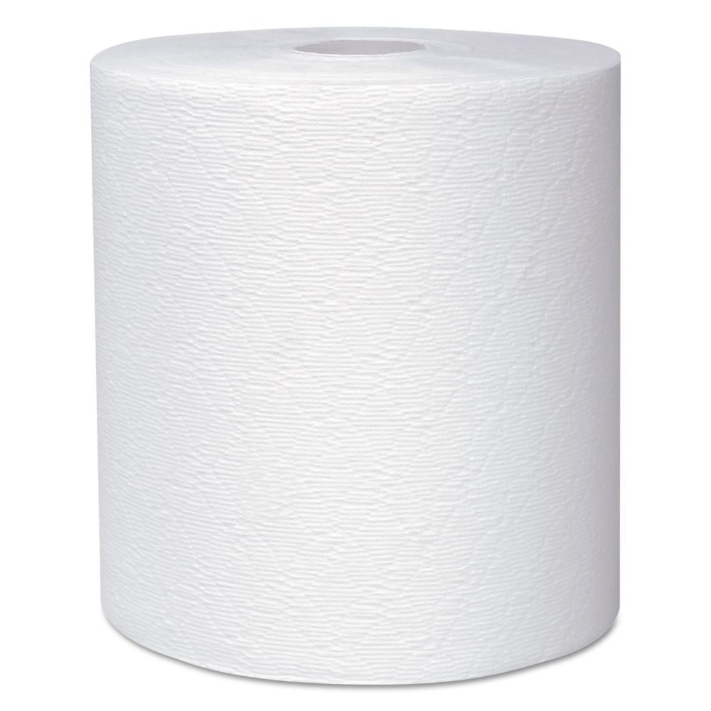 Hard Roll Paper Towels, 1-Ply, 8" x 600 ft, 1.75" Core, White, 6 Rolls ...