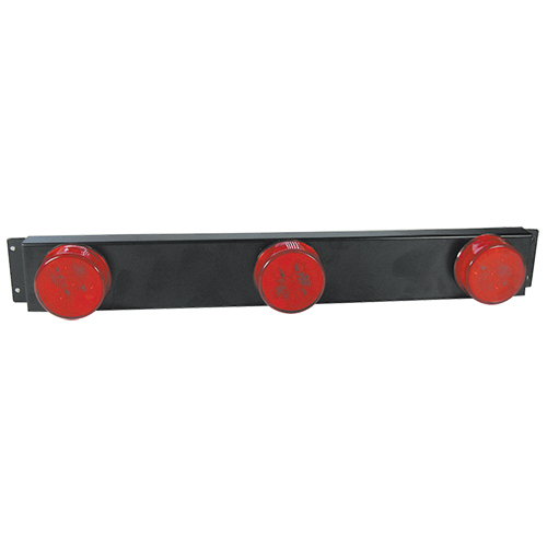 Red Light Bar 3- 2" Round Lamps With 4 LEDS Each 16"X 2"X 1 3/8 ...