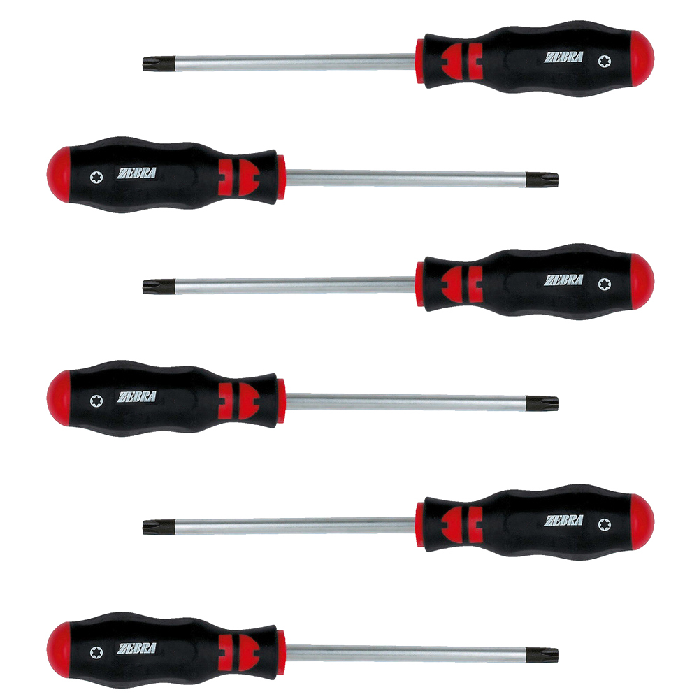 ZEBRA Round Blade Torx Screwdriver Special Package 6 Pieces | Wurth USA