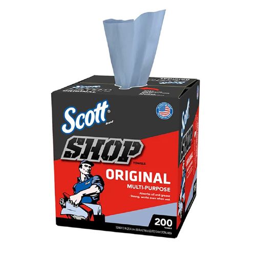 Scott® Shop Towels - Pop-Up® Box - Blue - 200/Box | Wurth USA