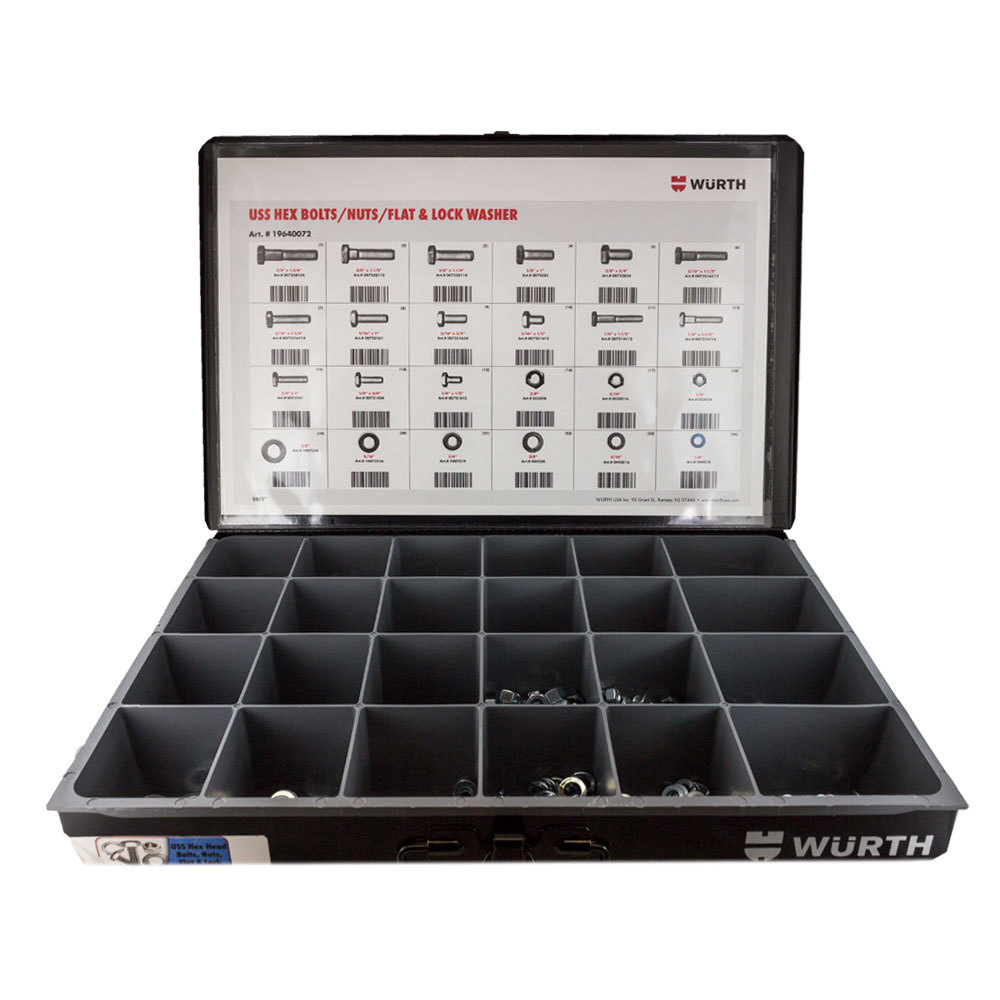 USS Bolts and Nuts Grade 5 Assortment 660 Pcs | Wurth USA