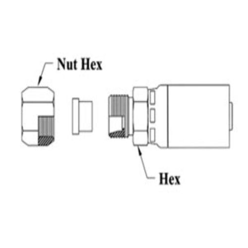 3/4 HOSE 1-1/16X12 TUBE REAPIR CPLG | Hydraulic Fittings | Hydraulics ...