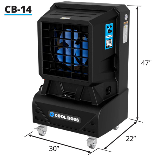 CoolBoss Evaporative Cooler w/SWING LOUVERS / 14"Fan / 15 ...