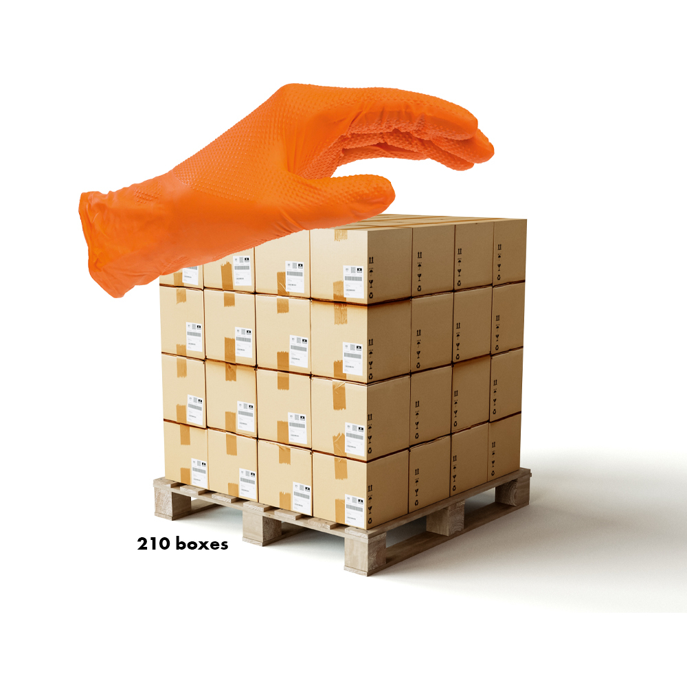 Orange Textured Nitrile Glv, LG 210 bxs | Wurth USA