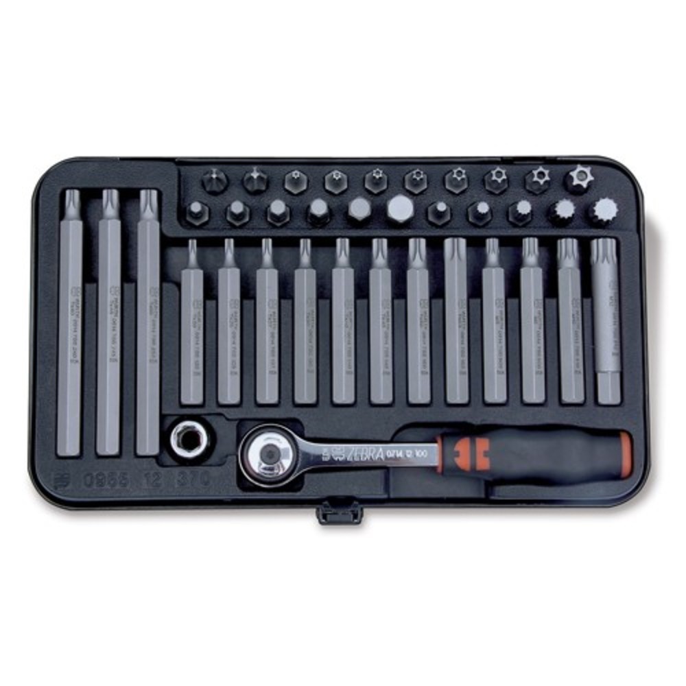 Ratchet Bit Assortment (38 Pieces - Includes ZEBRA 1/2 Inch Ratchet, 1/ ...