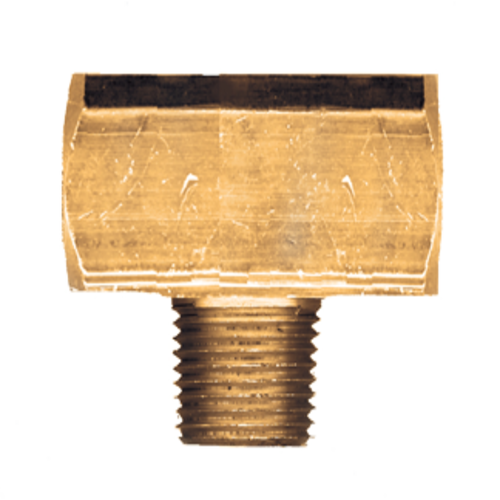 Brass Pipe - Fittings Extruded Male Branch Tee - 1/4 Inch Pipe Thread ...