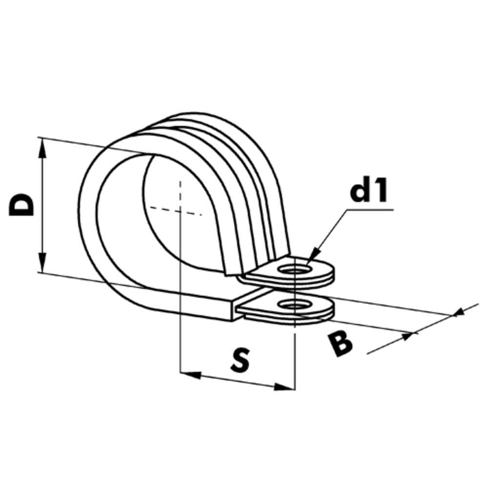 Pipe Clamp I.D. 15 X 15 Wide | Wurth USA