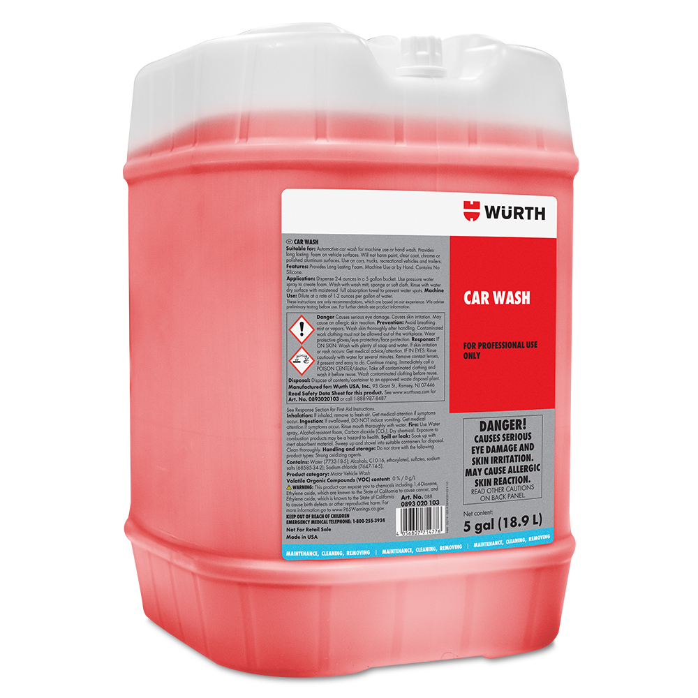 Car Wash (Concentrate) - 5 Gallons | Wurth USA