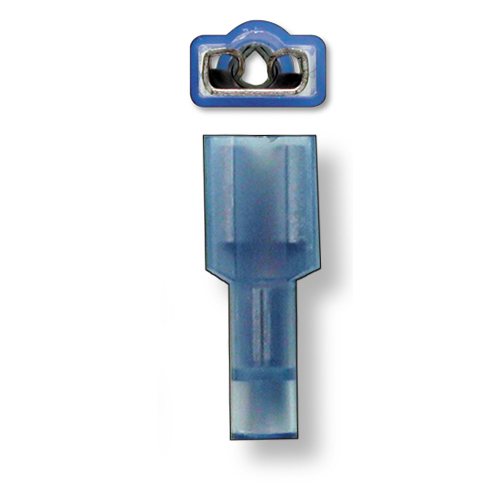 Blue Female Spade Connector Fully-Insulated 1/4 | Nylon | Insulated ...
