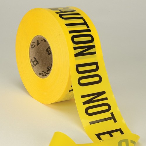 Yellow Caution / Do Not Enter Barrier Tape - 3 Inch x 1000 Feet - 3 Mil ...