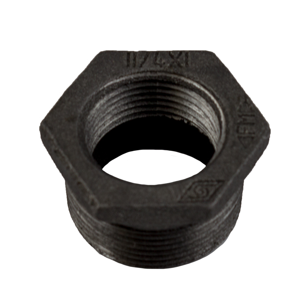 Black Iron Hex Bushing Malleable - 1-1/4 Inch x 1 Inch | Hex Bushing ...