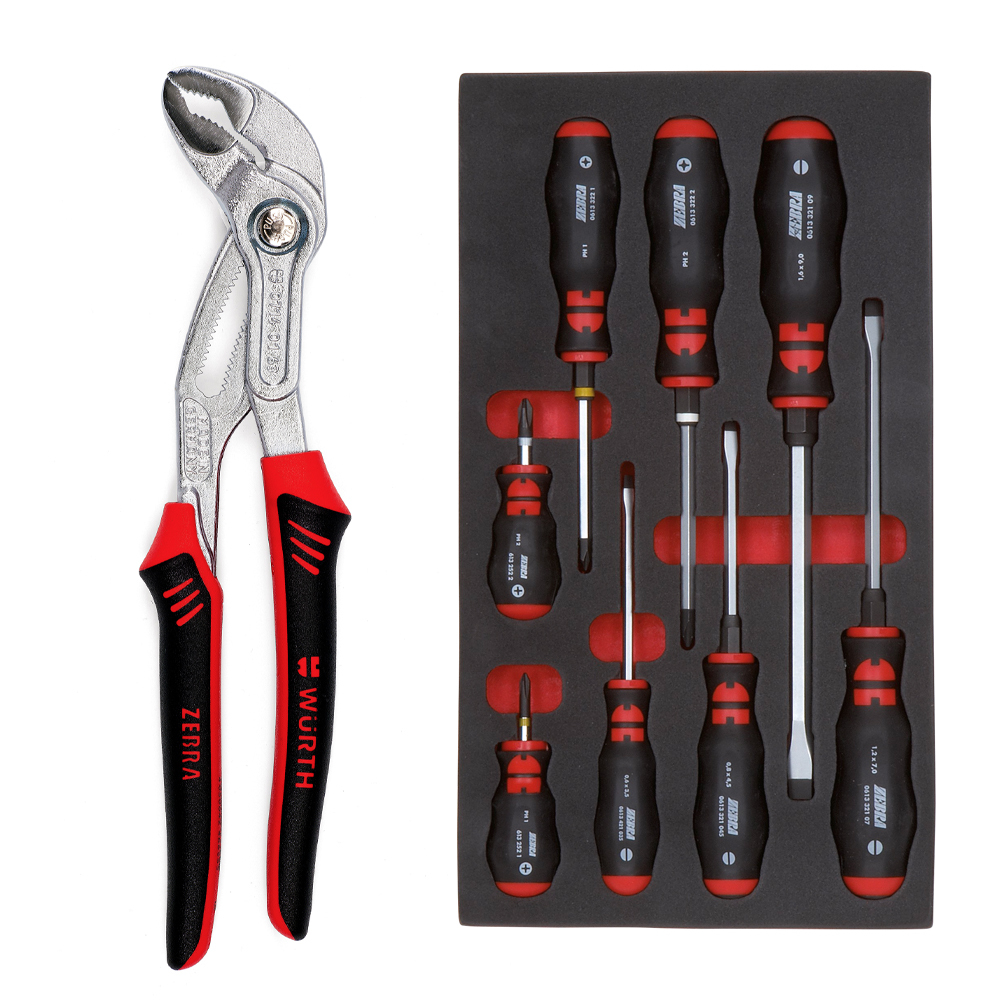 ZEBRA MULTI SCREWDRIVER ASSORTMENT & WATER PUMP PLIERS BUNDLE | Pliers ...