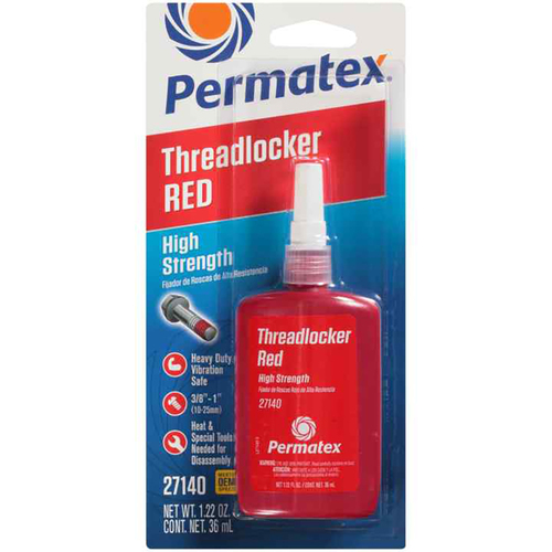 Permatex High Strength Threadlocker Red, 36ml | Wurth USA