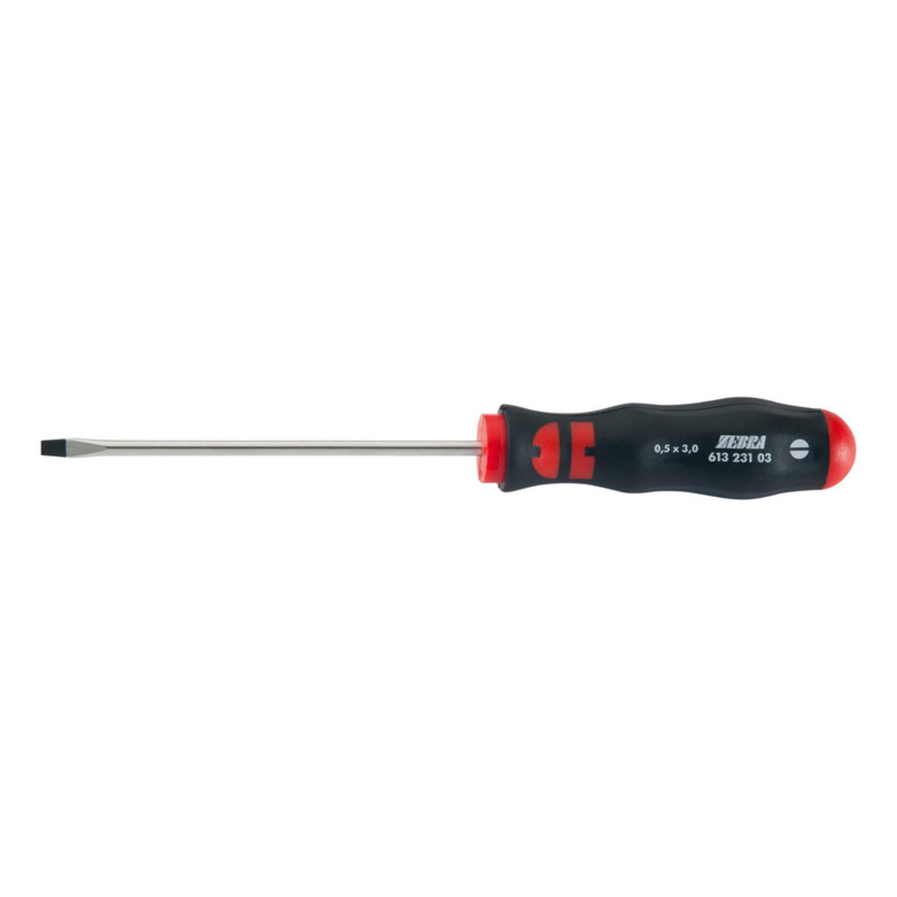 ZEBRA Slotted Screwdriver - Round Blade - 0.5 x 3.0mm | Slotted Head ...