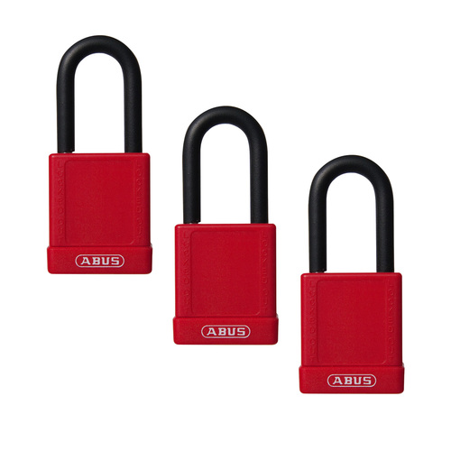 ABUS Safety Lockout Padlock - Aluminum Core 74/40 Red KD - 1 Key | Wurth USA