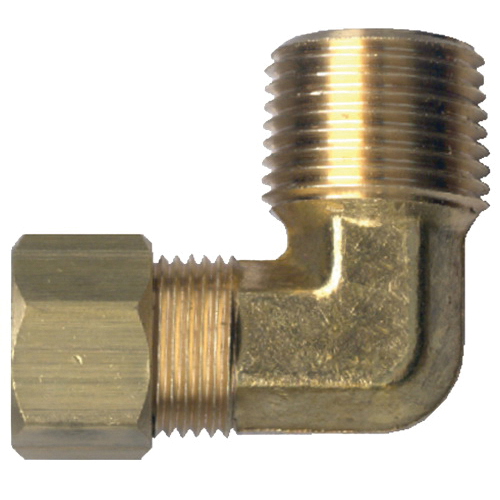 Brass Air Shift Transmission - Fittings 90-Degree Elbow Tube to Male Pipe - 5/32 Inch Tube x 1/8 ...