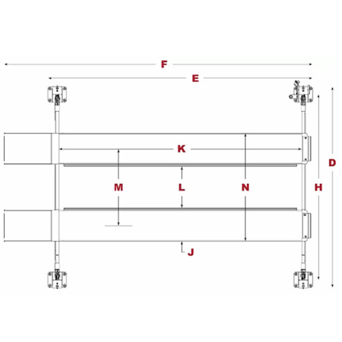 HDS-14X / 14,000lb Capacity 4 Post Lift Extended Limo Length | Wurth USA