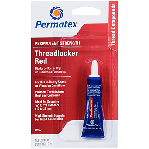 Permatex Permanent Strength Threadlocker Red, 6ml | Wurth USA