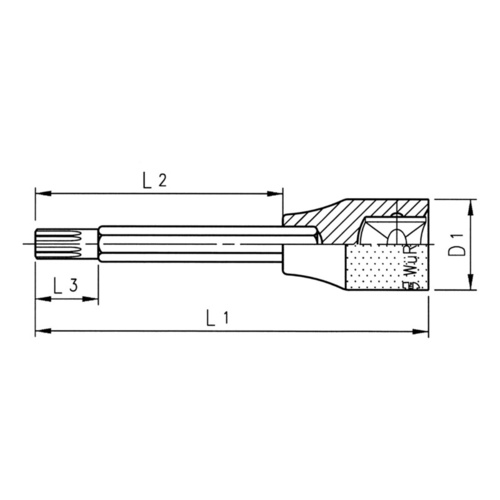 ZEBRA 1/2 Inch 12-Point Socket Bit, Short M14 (60mm) | 12-Point Socket ...