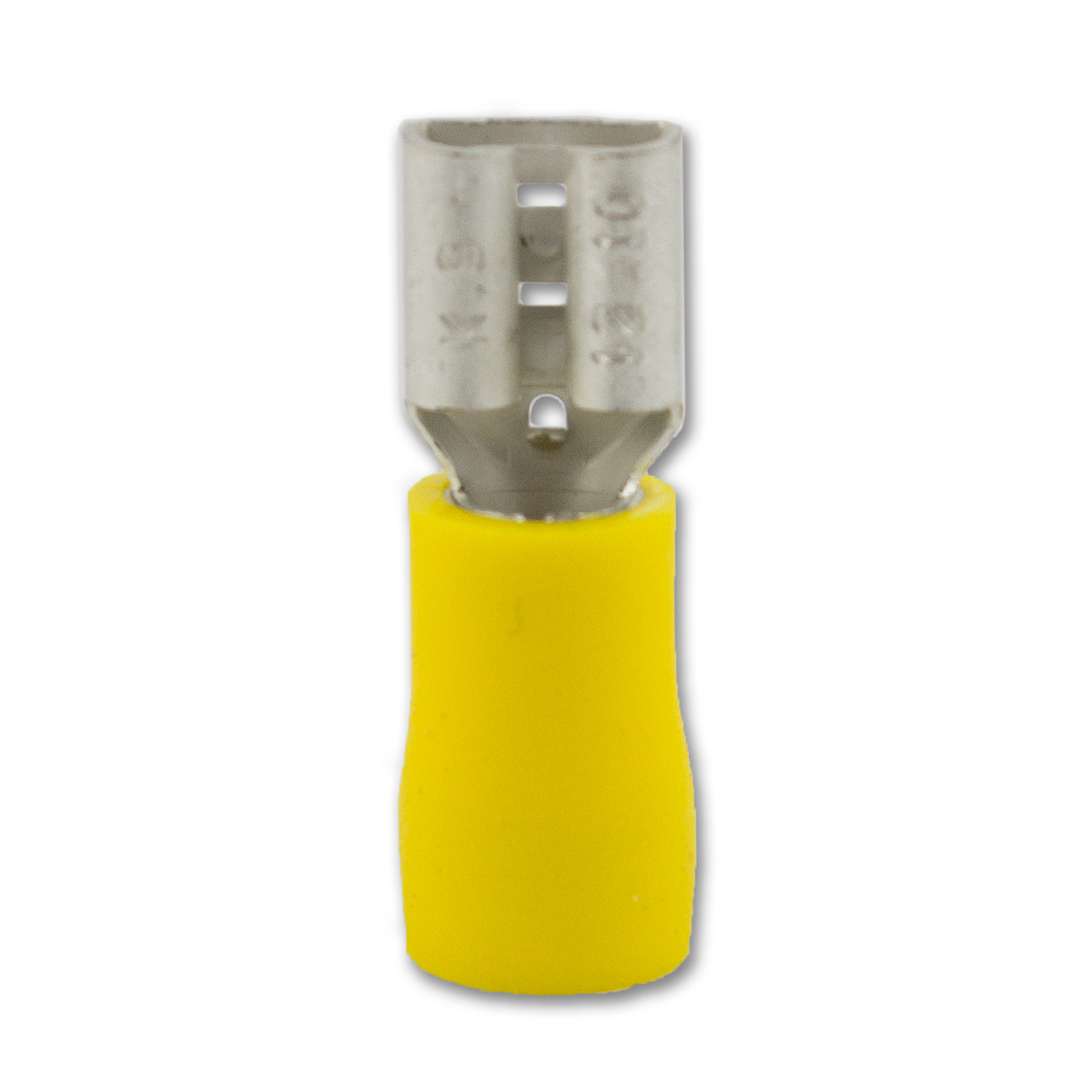Female Spade Terminal 6.3MM Yellow Gauge 12-10 | Wurth USA