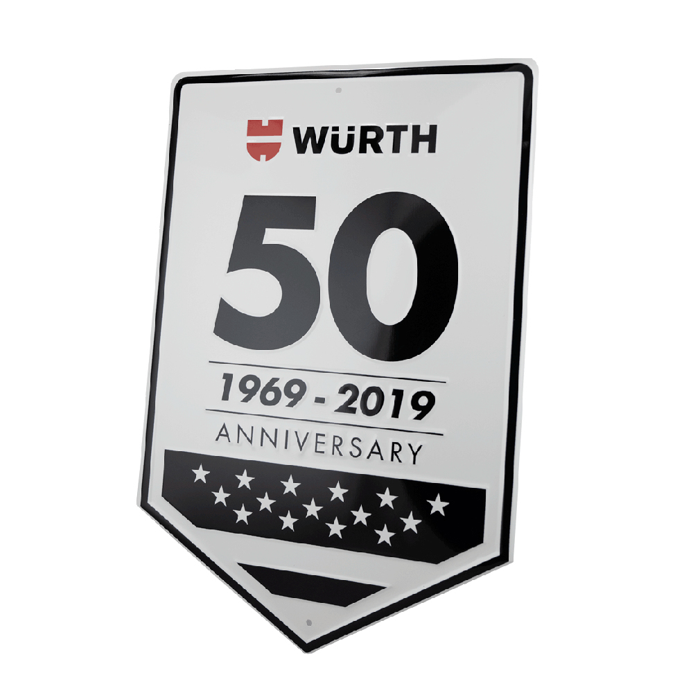 WURTH USA 50th Anniversary Tin Sign 12 inch x 18 inch | Promotional ...