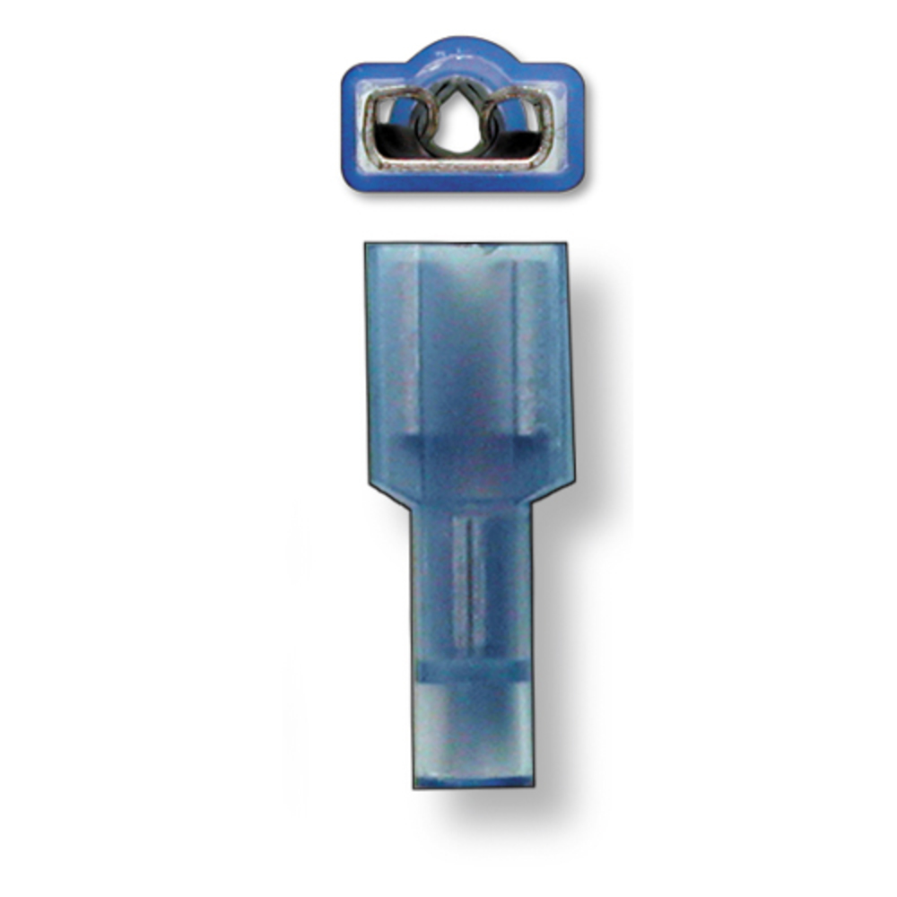 Blue Female Spade Connector Fully-Insulated 1/4 | Nylon | Insulated ...