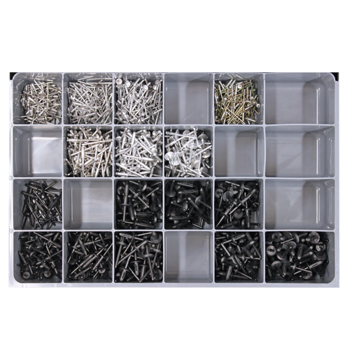 Aluminum Plastic Rivets Assortment 1155pc | Wurth USA