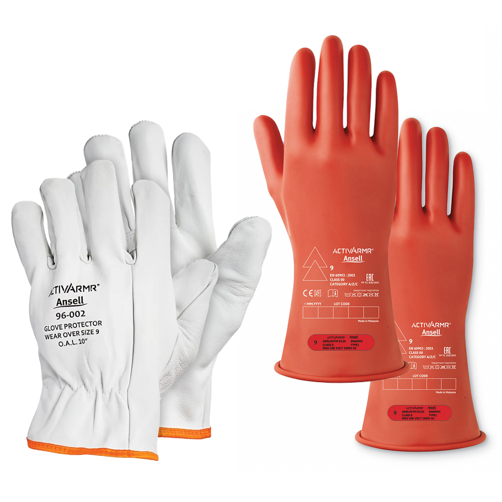 Electrical Insulating And Leather Protector Glove Set - Size 9 | Wurth USA