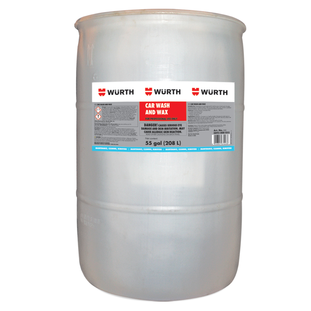 Car Wash and Wax (Concentrate) - 55 Gallons | Wurth USA